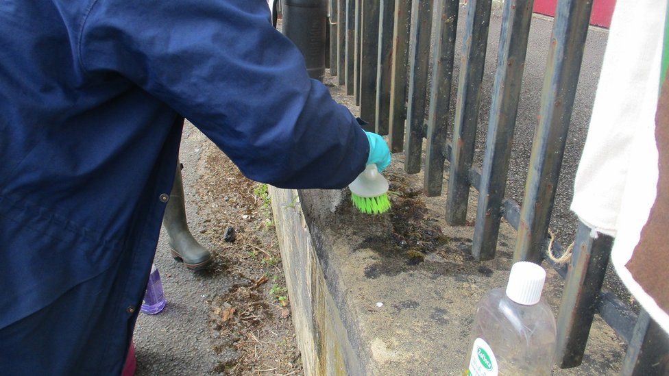 Human poo 'deliberately daubed' on church's Easter sign - BBC News