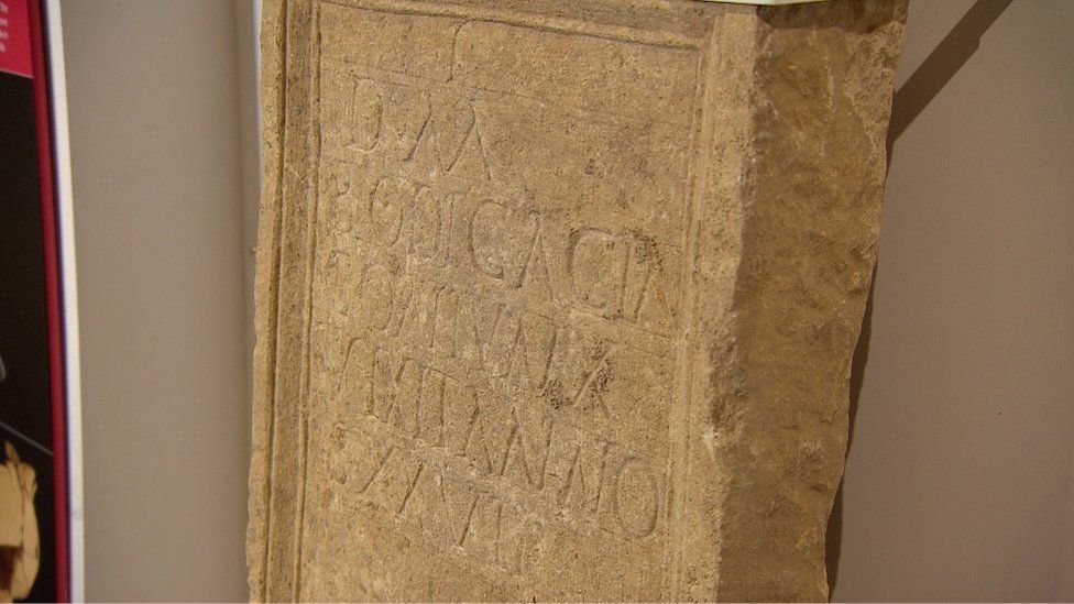 Rare Roman tombstone to go on show at museum - BBC News