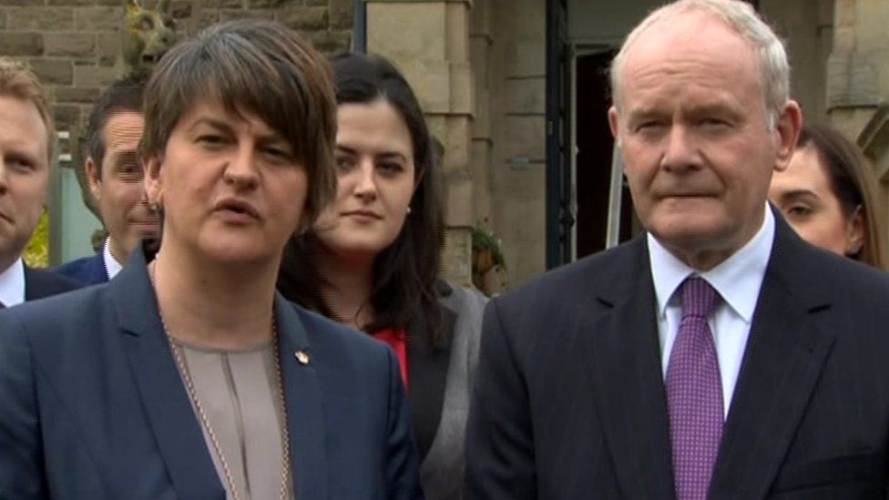 First and deputy first ministers 'committed' to A5 and Magee - BBC News