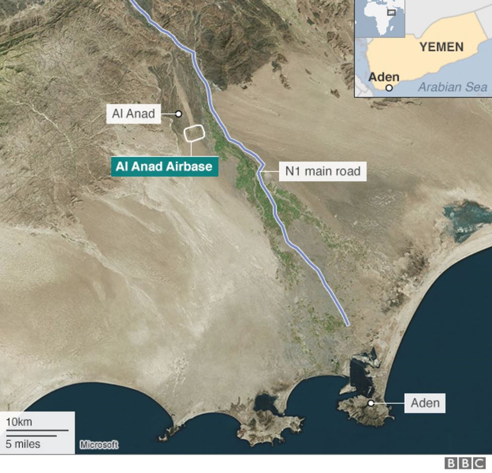 Yemen crisis: Houthi rebels 'driven from key al-Anad airbase' - BBC News