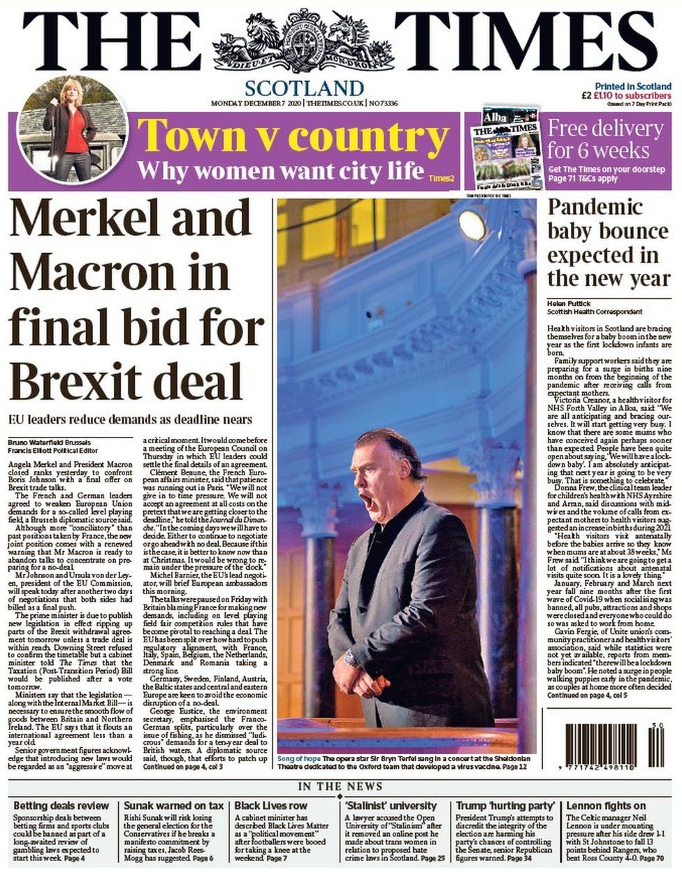 Scotland's papers: Brexit talks 'to the wire' and Covid tiers - BBC News