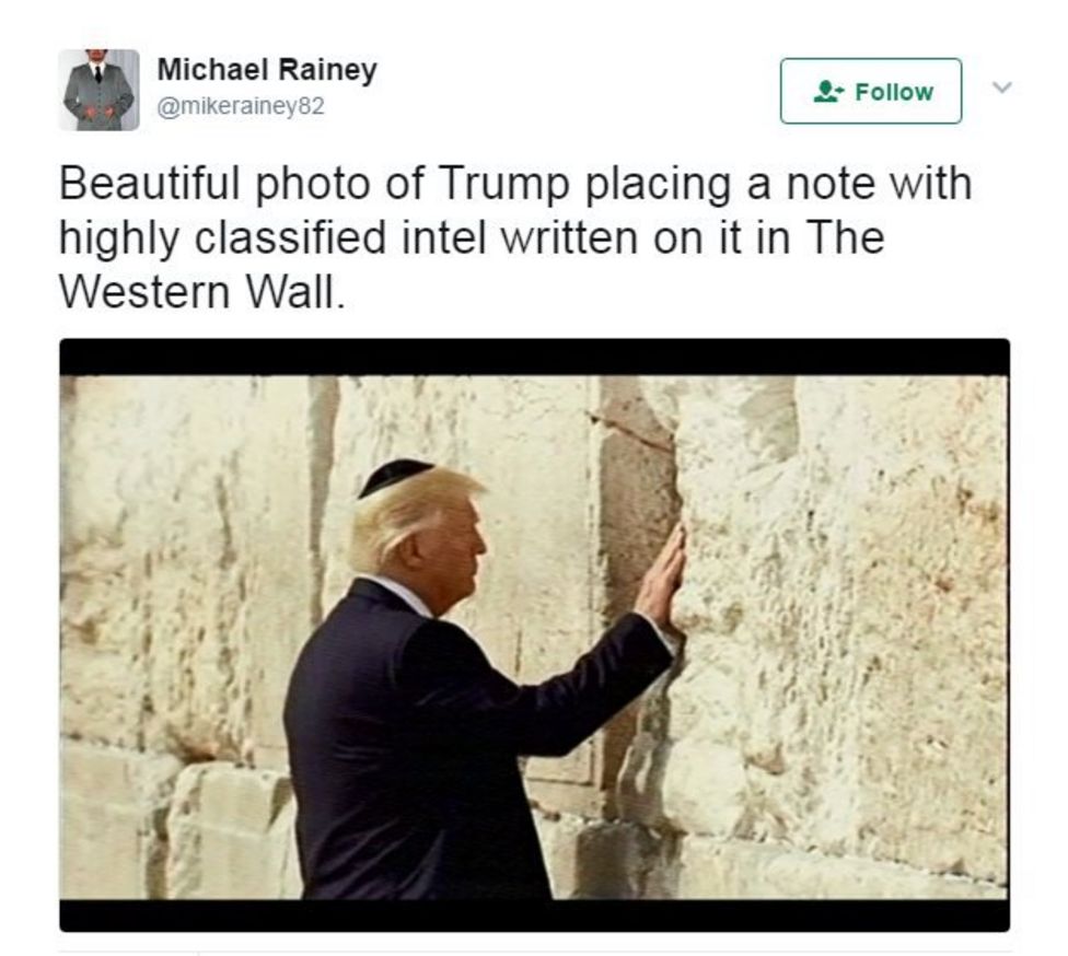 So, just what did Trump's note in the Western Wall say? - BBC News