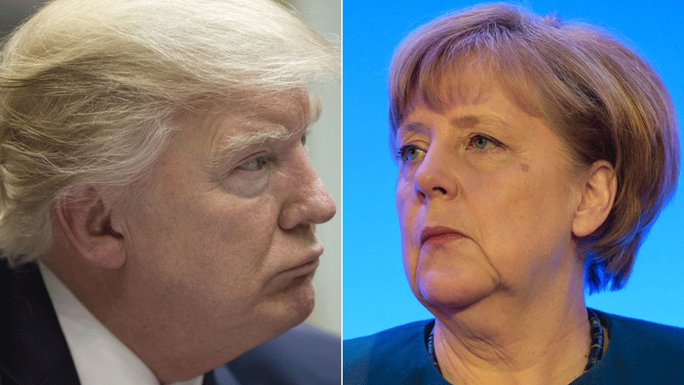 Merkel meets Trump: A defining moment for US and Germany - BBC News
