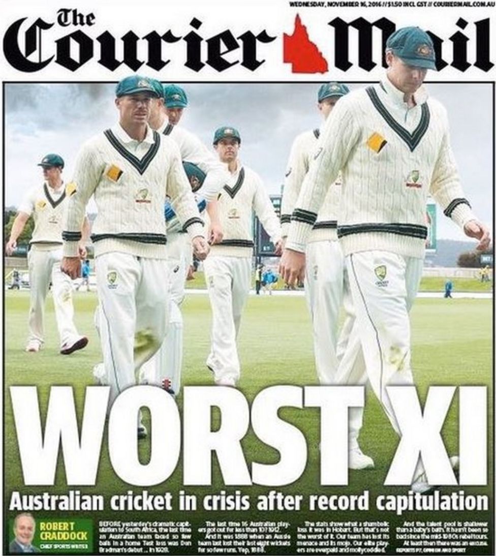 Australian media unpack 'unprecedented' cricket failure - BBC News