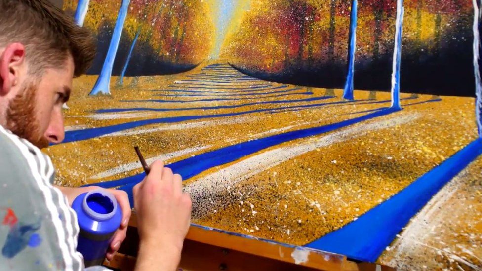 Artist Samuel Thomas on slowing down thanks to lockdown - BBC News
