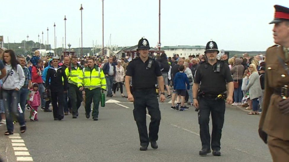 Anglesey submarine navy parade for Armed Forces Day - BBC News