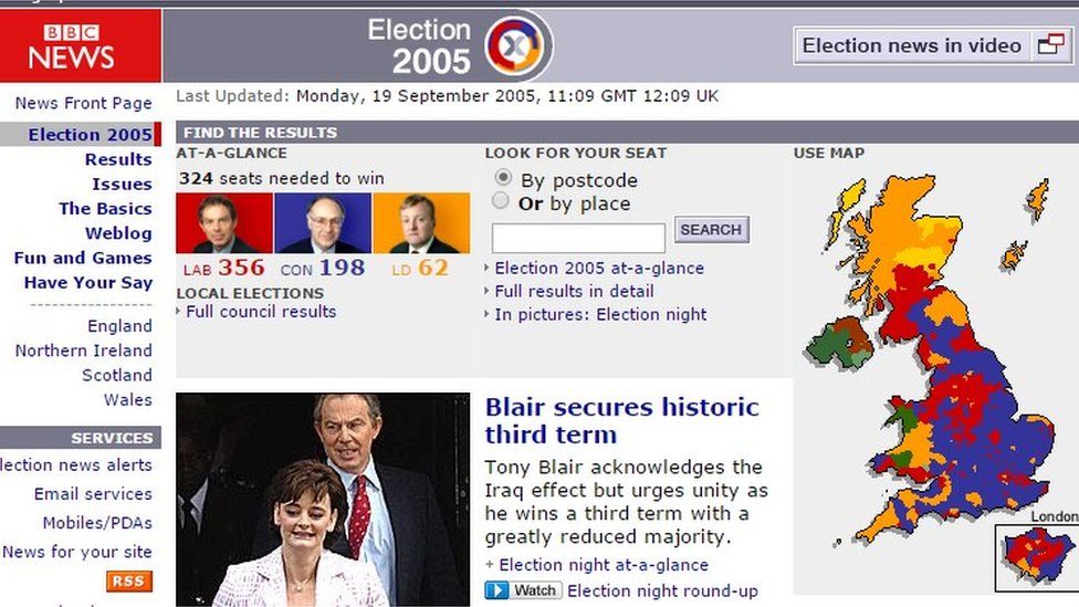 Election 97: The first online election - BBC News