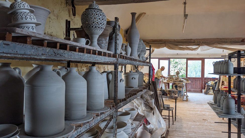 Much Wenlock potter diversifies to combat soaring costs - BBC News