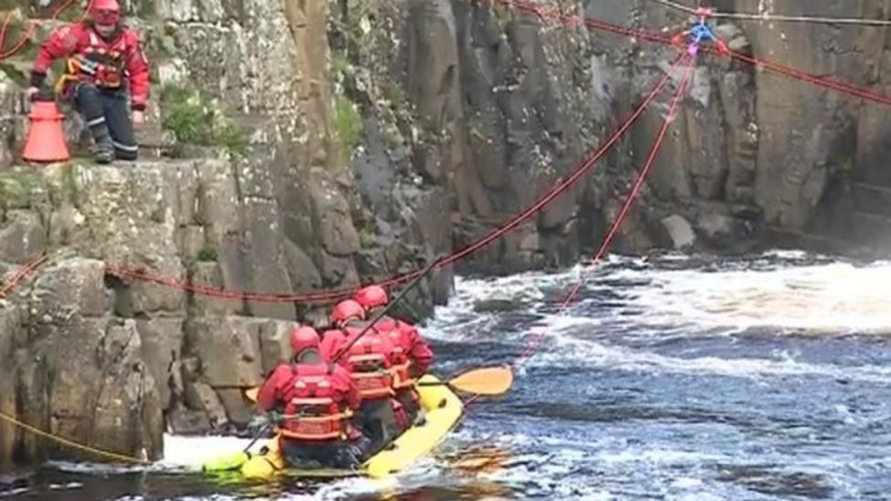 Waterfall death: Cold water shock killed Low Force swimmer - BBC News