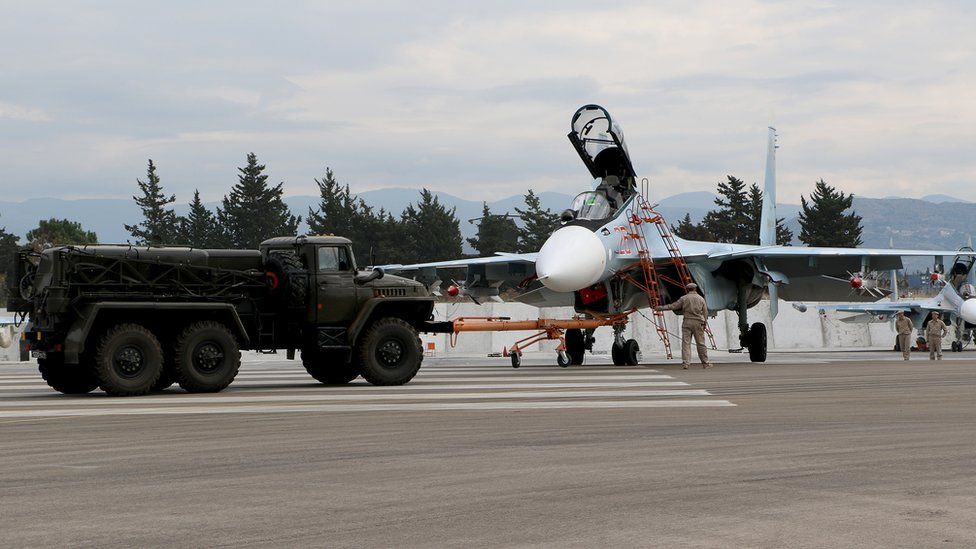 Russian media put positive spin on withdrawal from Syria - BBC News