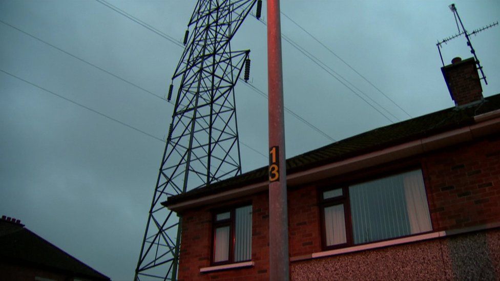 Belfast family to be compensated over electricity pylon - BBC News