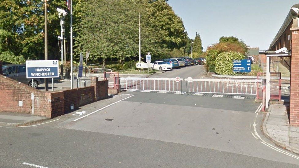 Prisoner treated after cell fire at HMP Winchester - BBC News