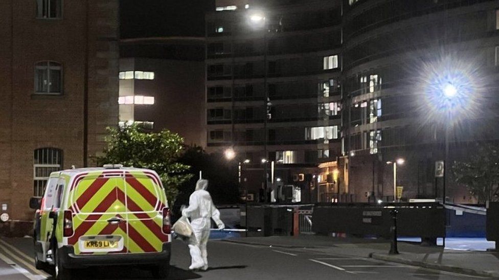 Manchester stabbing victim 'fighting for life' - BBC News