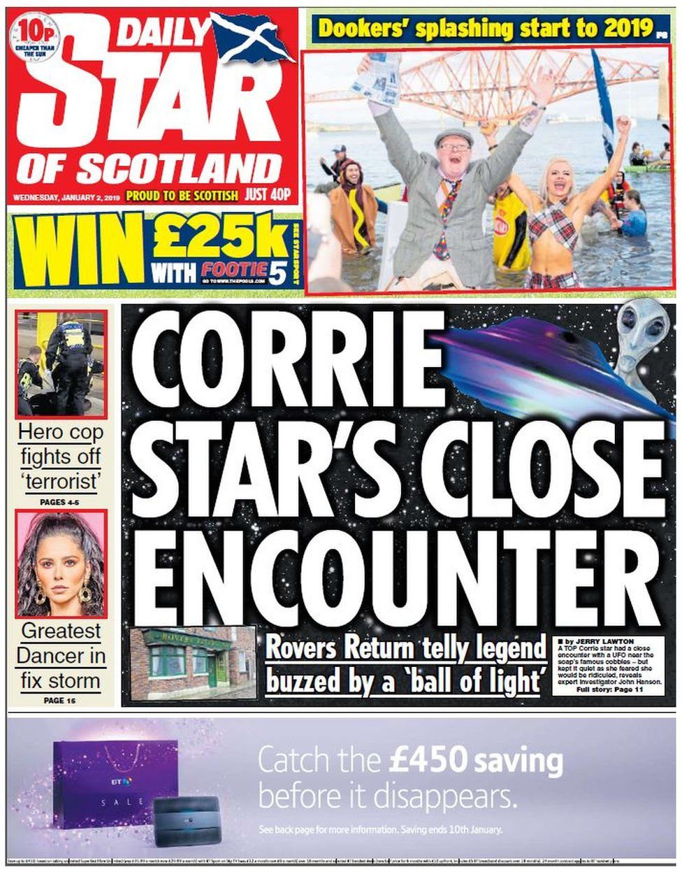 Scotland's papers: ScotRail fare rise rage and Loony Dookers - BBC News