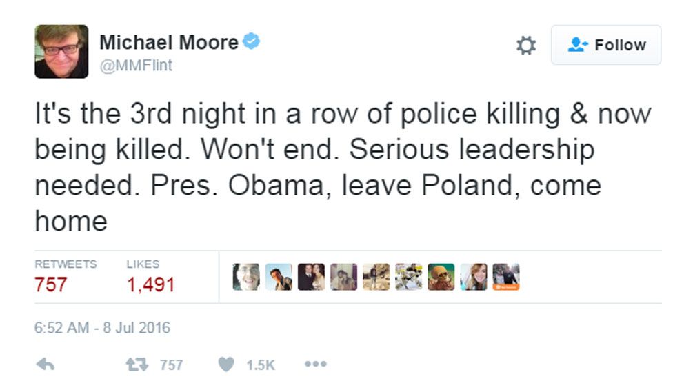 Legend leads stars' response to US shootings - BBC News