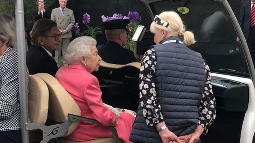 Nursery owner met Queen at Chelsea Flower Show - BBC News