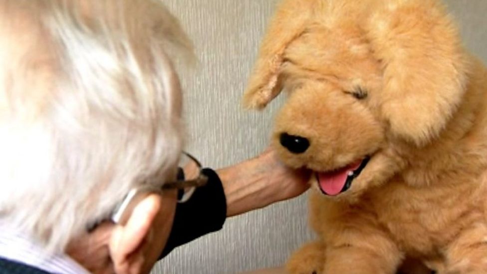 Robotic pets offer help to people with dementia in East Sussex - BBC News