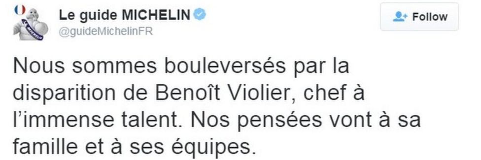 Benoit Violier: Tributes pour in for 'world's best chef' - BBC News