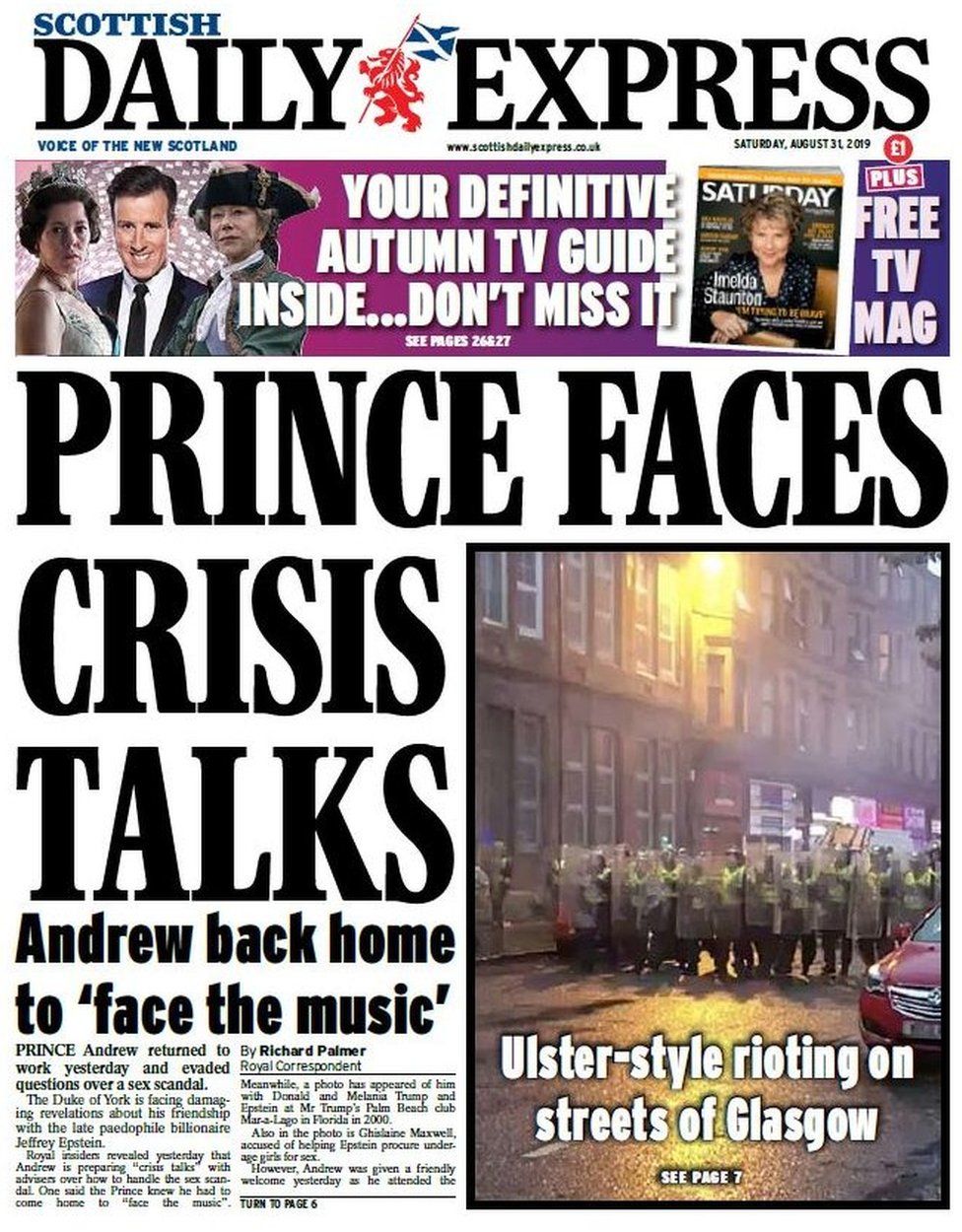 Scotland's papers: Brexit challenge and 'sectarian' riots - BBC News