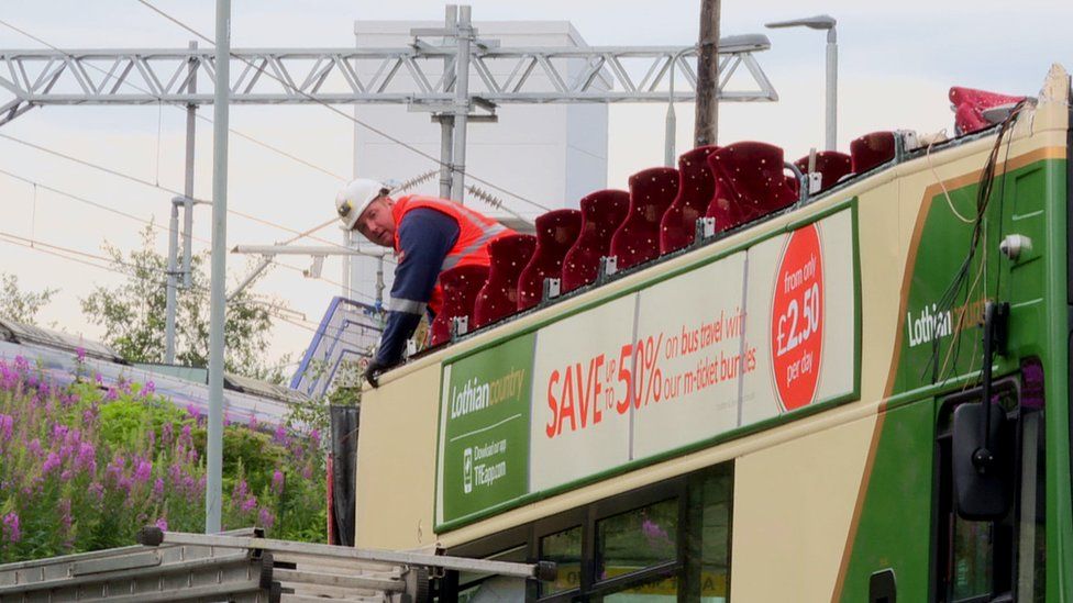 Driver charged after roof ripped off bus in Fauldhouse bridge crash ...