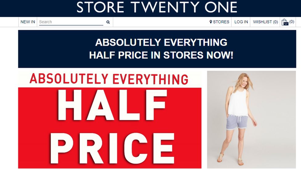 Store Twenty One collapse costs 900 jobs - BBC News