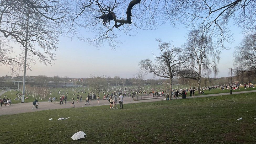 Covid: 'Groundhog Day' after late-night Nottingham park party - BBC News