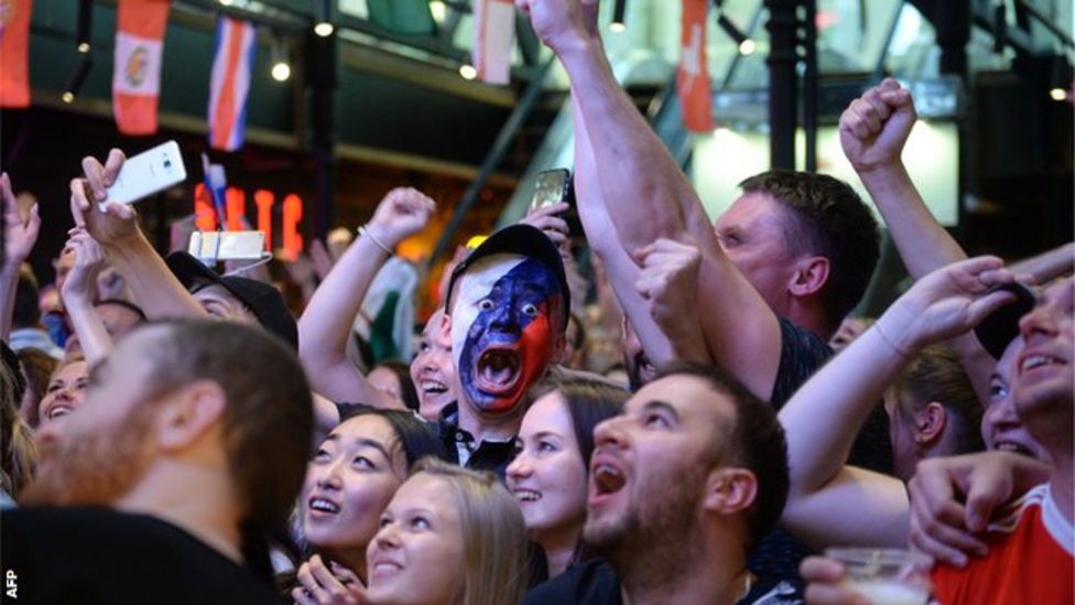 World Cup 2018: Wild celebrations across Russia after hosts beat Spain ...