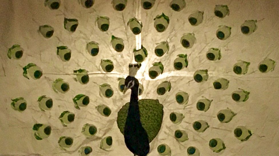 Window artwork display showcases Oxford community's creations - BBC News