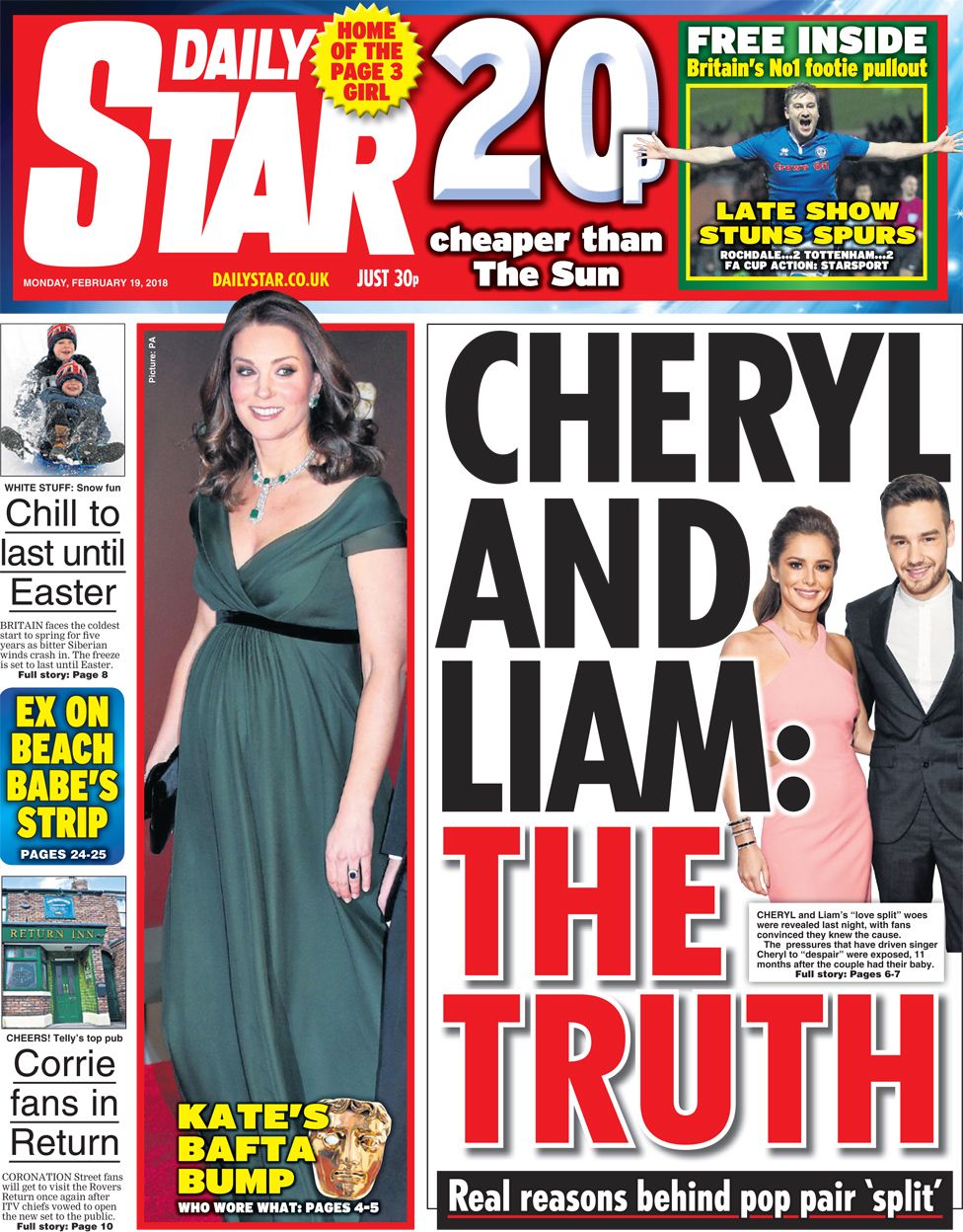 Newspaper headlines: Bafta power-dressing and 'hidden' calories - BBC News