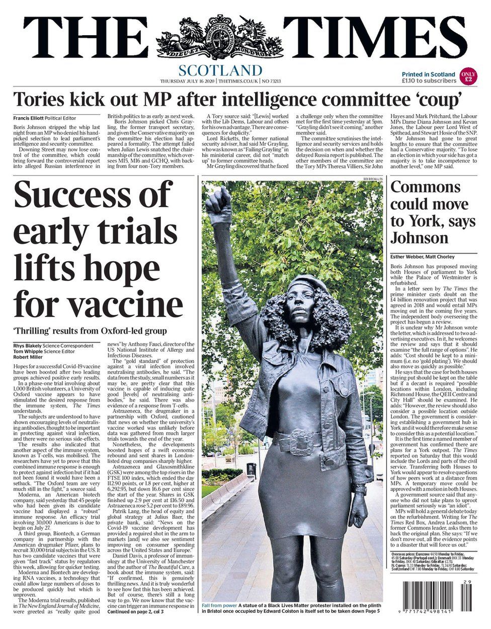 Scotland's papers: 'Biggest day for Scotland' as lockdown eased - BBC News