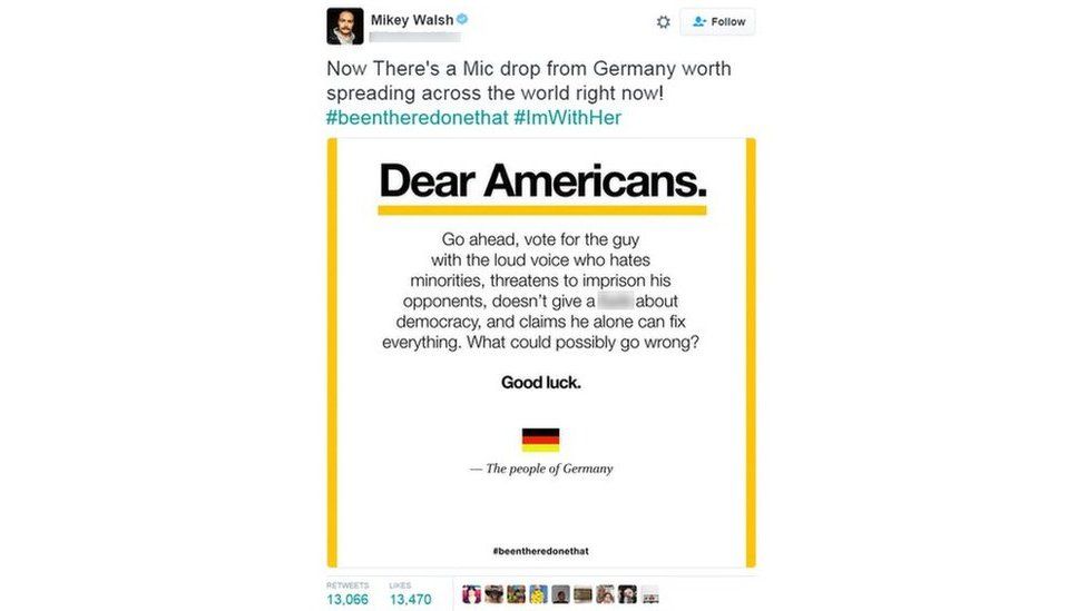 US election: The German comparing Trump's campaign to Hitler's - BBC News