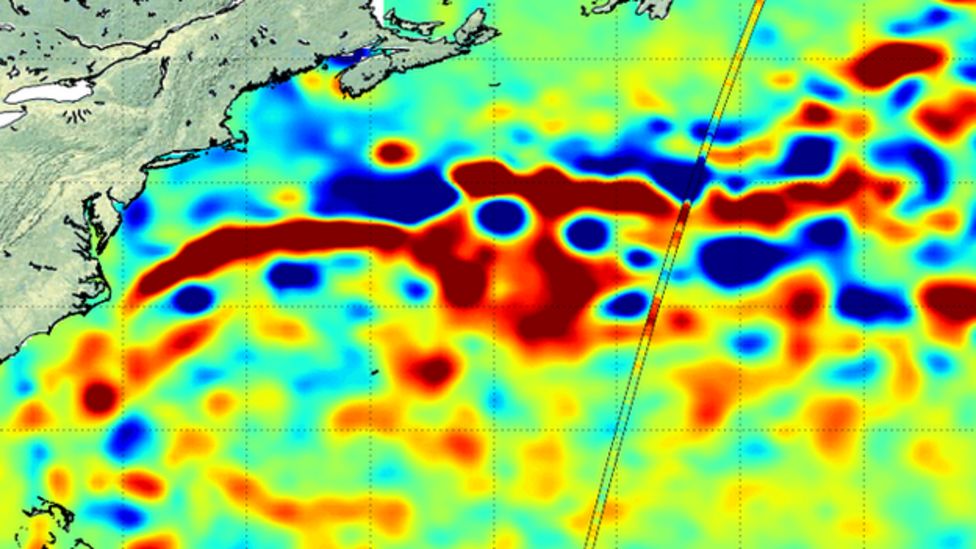 Sentinel's first map of sea-surface 'hills and valleys' - BBC News