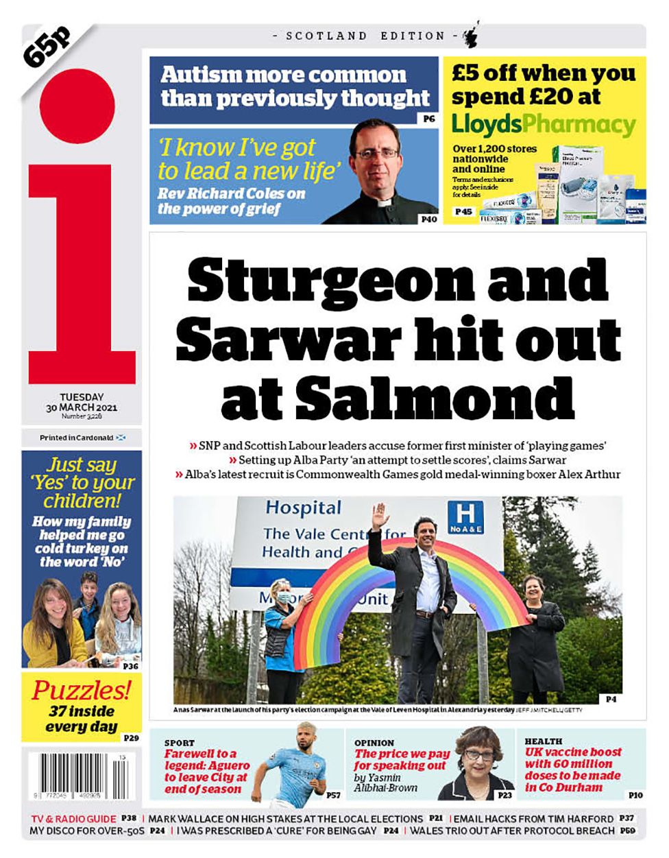 Scotland's papers: Virus variant warning and FM's 'swipe' at Salmond ...