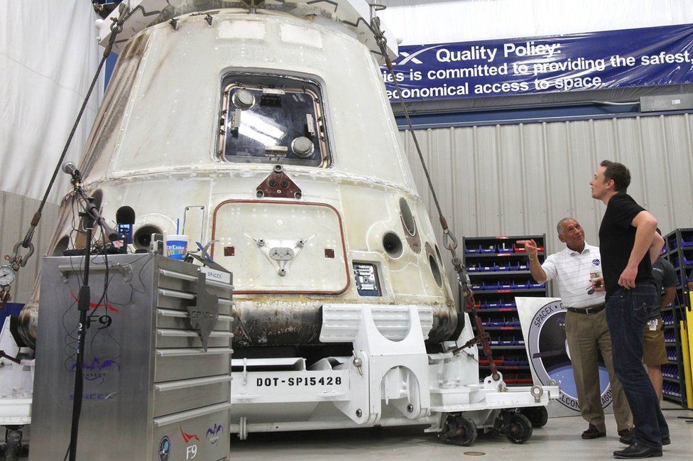 SpaceX: Images of a bumpy ride on the road to Mars - BBC News