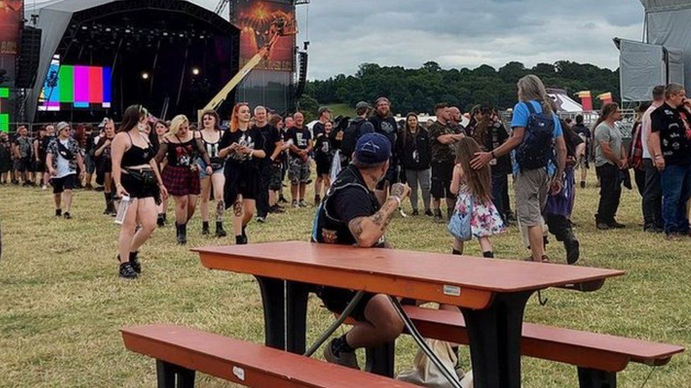 Bloodstock: Heavy metal fans emotional at festival's return - BBC News