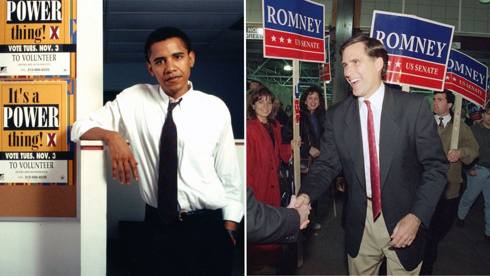 In pictures: Obama and Romney through the years - BBC News