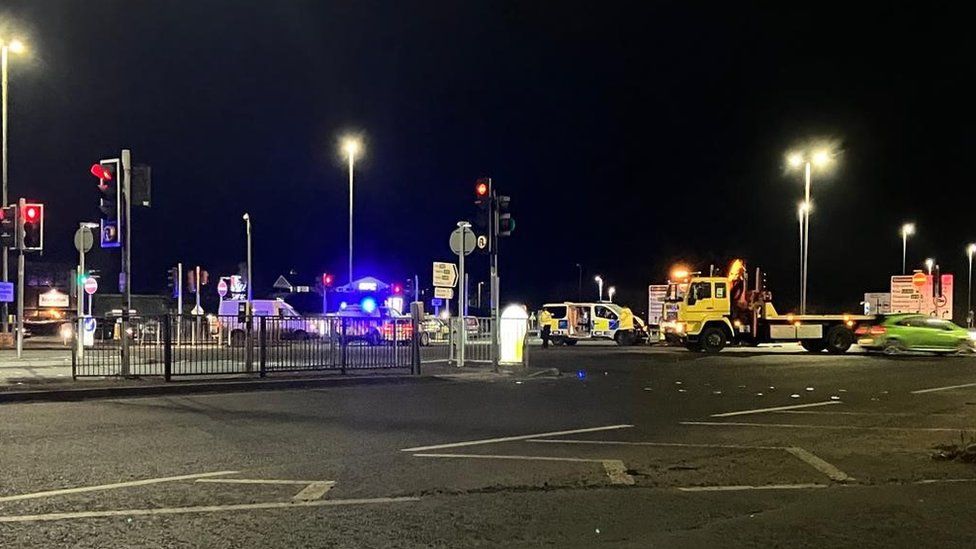 A38 crash: Police van and car involved in collision near Gloucester ...