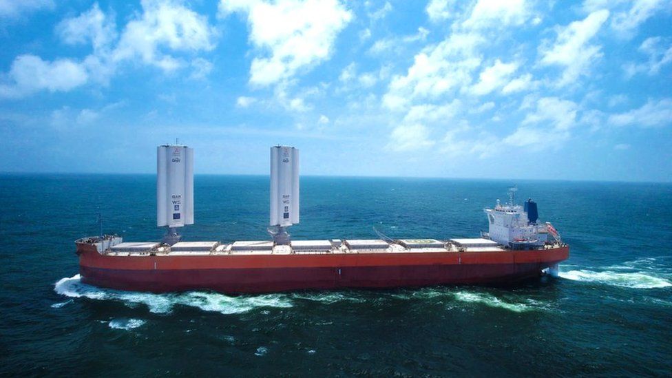 Pioneering Wind powered Cargo Ship Sets Sail BBC News Pioneering Wind powered Cargo Ship Sets Sail BBC News