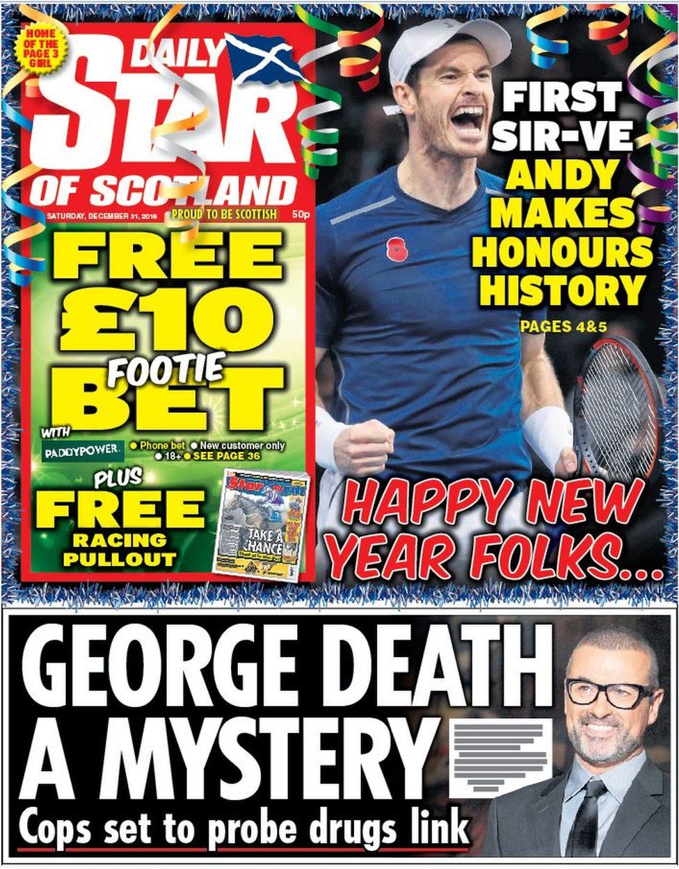 Scotland's papers: Arise, Sir Andy and Trump 'sides' with Putin - BBC News