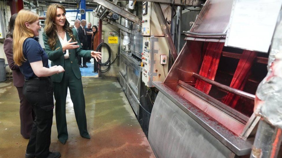 Princess of Wales visits Leeds textile mill with family connection ...