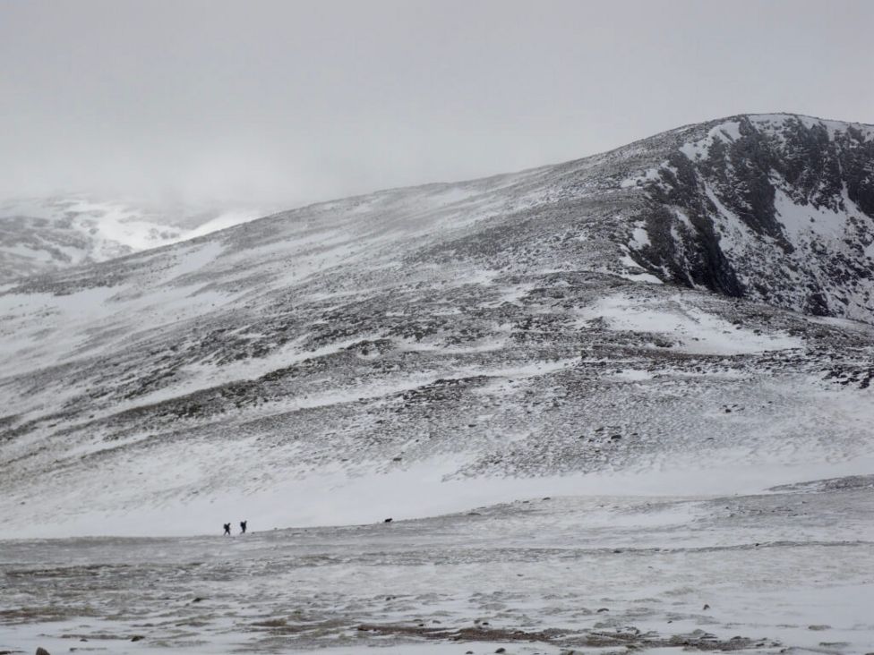 April shivers: Snow-dusted Scottish hills - BBC News