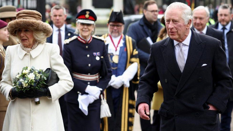 King Charles and Camilla visit Colchester to mark city status - BBC News