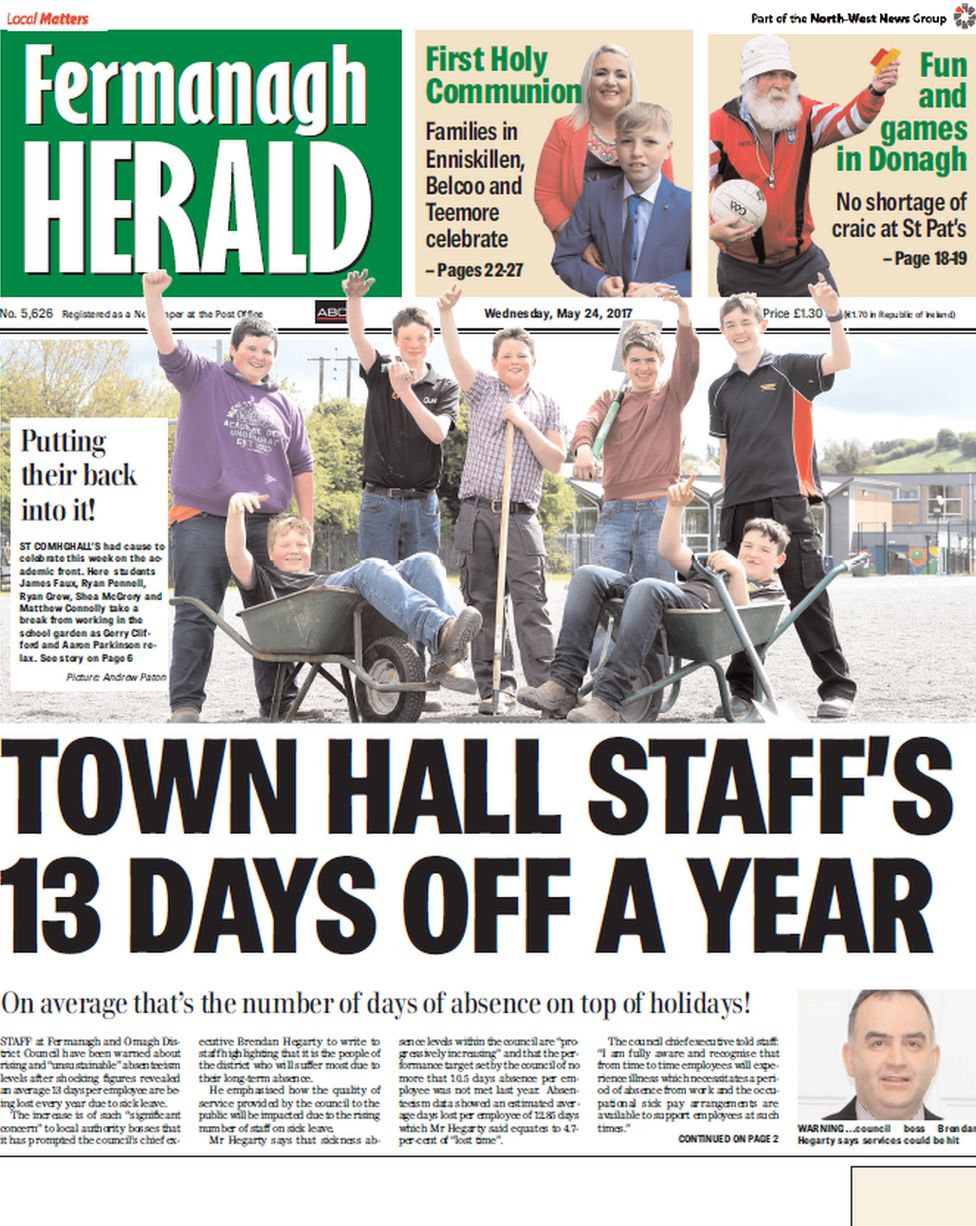 Weekly newspapers: Farage, fashion and ferrets feature - BBC News