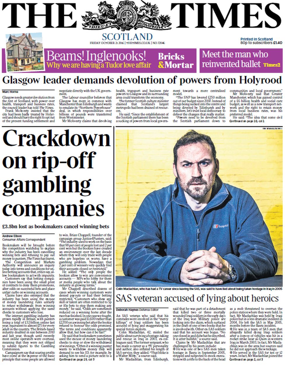 Scotland's papers: 'No mandate' for Indyref and SAS claims - BBC News