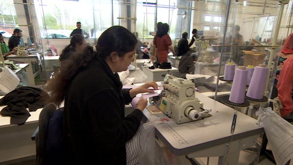 Inside Boohoo's new factory and training centre in Leicester - BBC News
