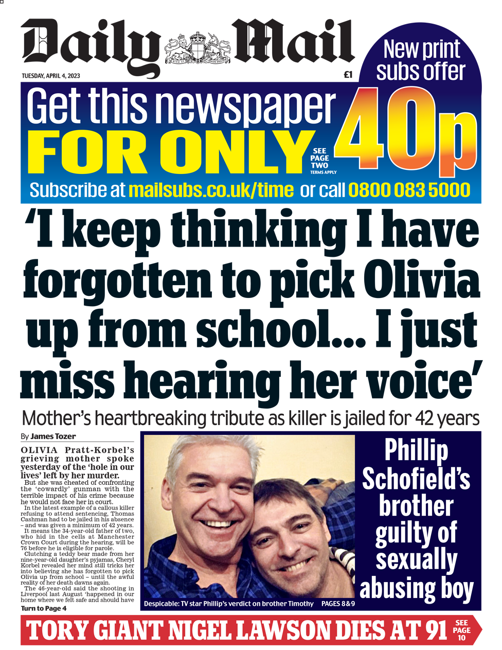 Killer's 'cowardice' and Nigel Lawson dies at 91 - BBC News