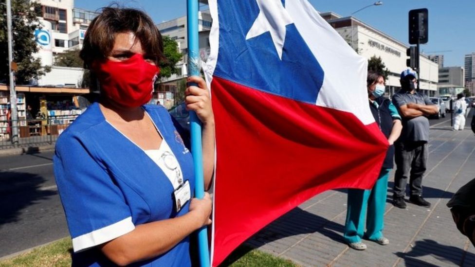 Coronavirus: Chile's president says healthcare system 'very close to ...