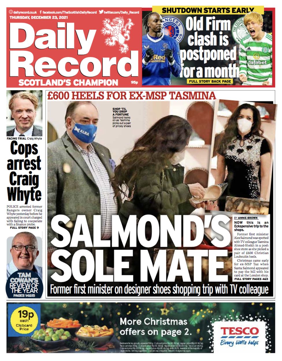 Scotland's papers: Omicron 'less severe variant' and Old Firm game off ...