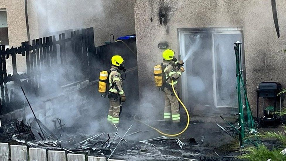 Serious Inverurie house blaze now treated as accidental - BBC News
