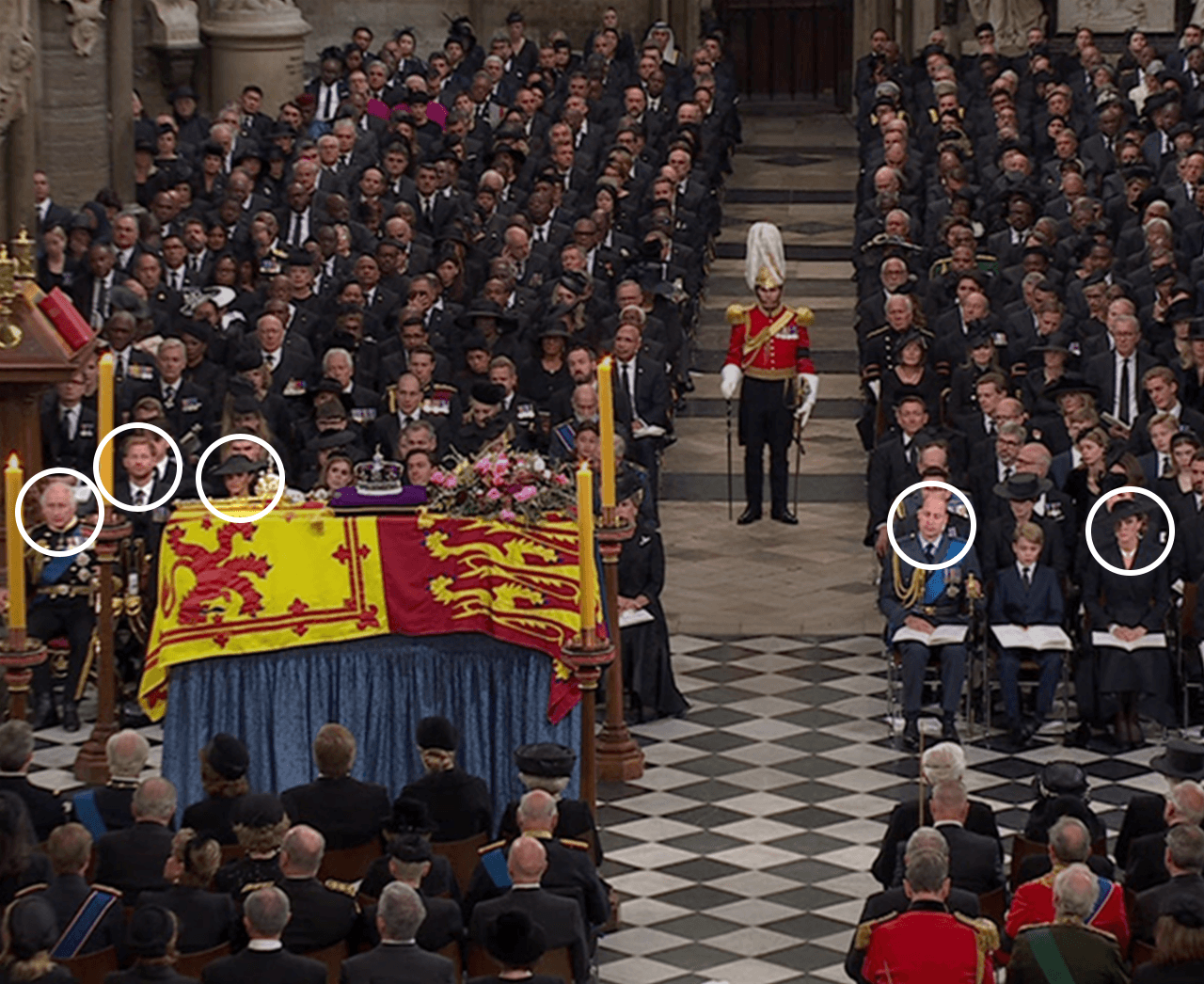 Who was at the Queen's funeral service - and who was not? - BBC News